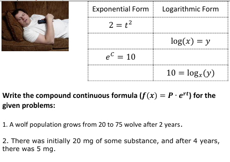 Solved Write the compound continuous formula (f(x)=P⋅ert) | Chegg.com