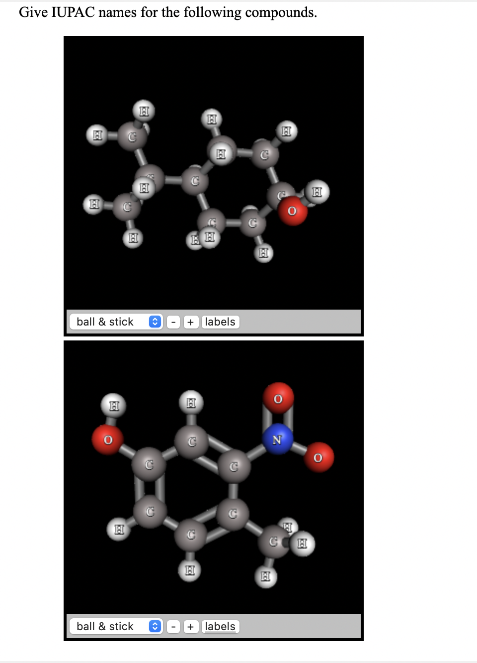 Solved Give IUPAC names for the following compounds. HI HT | Chegg.com