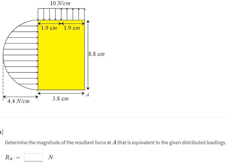 Solved A semicircular and two rectangular distributed | Chegg.com