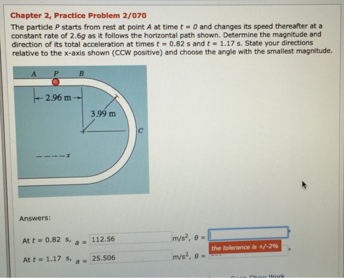 Solved The particle P starts from rest at point A at time t | Chegg.com