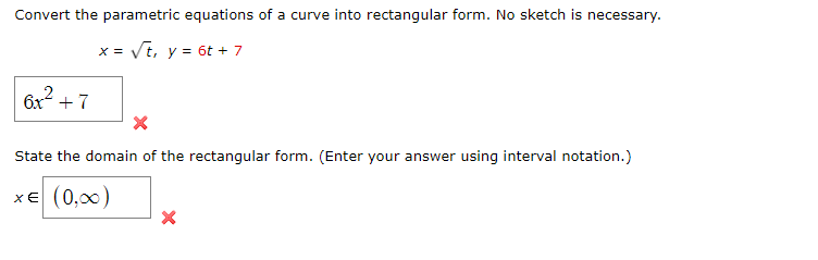 Solved Convert the parametric equations of a curve into | Chegg.com
