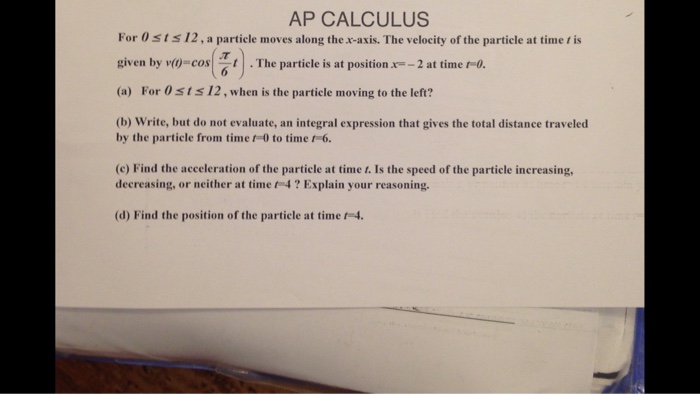Solved For 0 lessthanorequalto t lessthanorequalto 12, a | Chegg.com