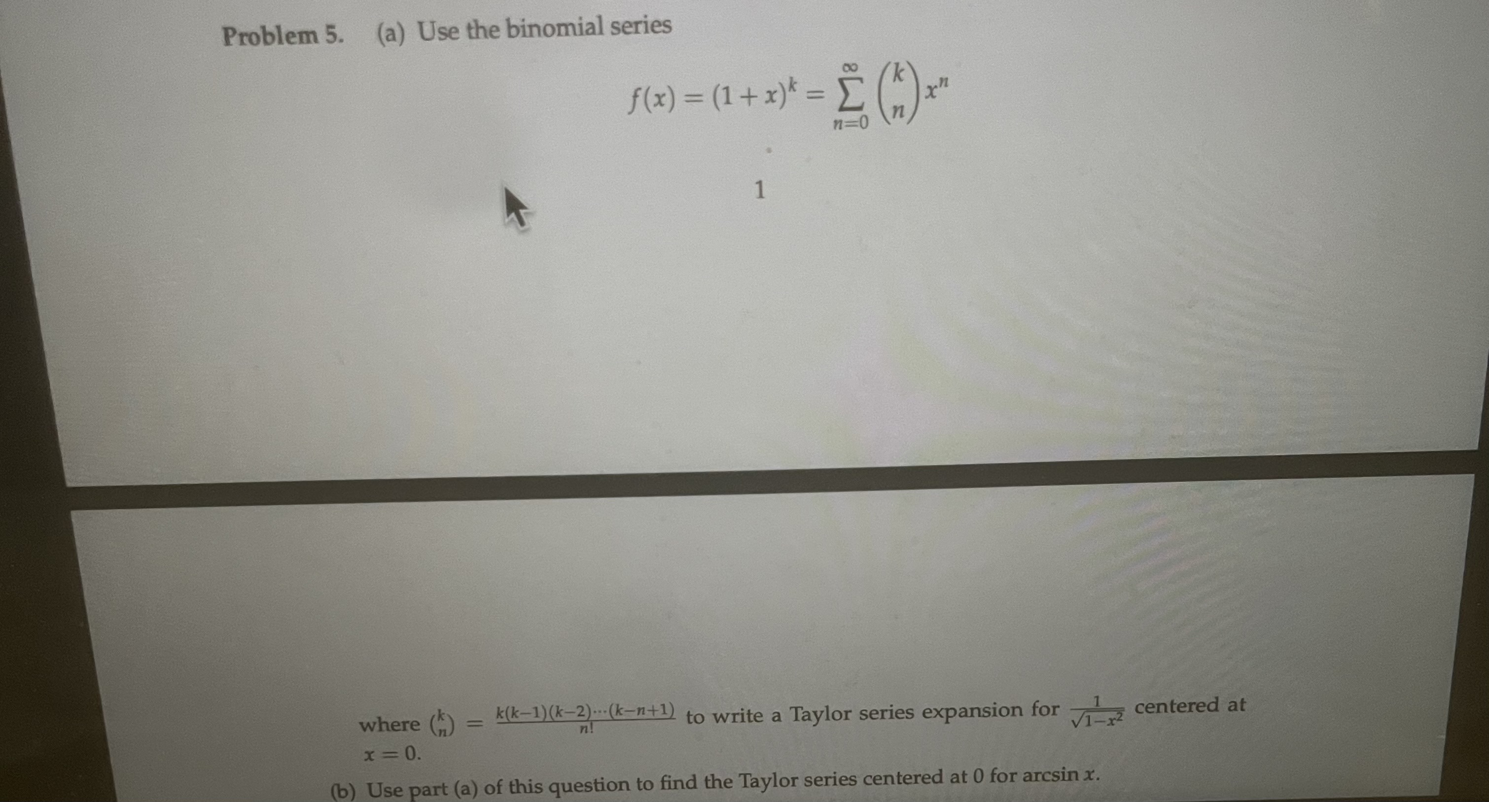 Solved Problem 5. (a) ﻿Use the binomial | Chegg.com