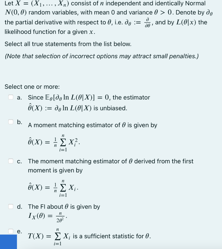 Solved Let X=(X1,…,Xn) consist of n independent and | Chegg.com