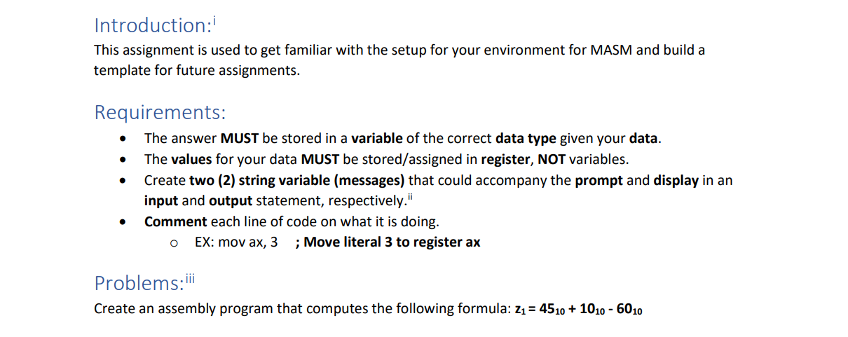 Introduction: i This assignment is used to get | Chegg.com