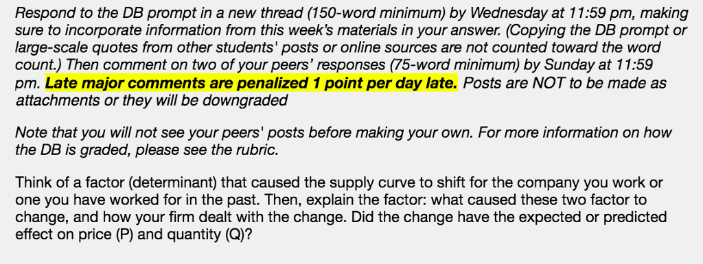 Solved Respond to the DB prompt in a new thread (150-word | Chegg.com