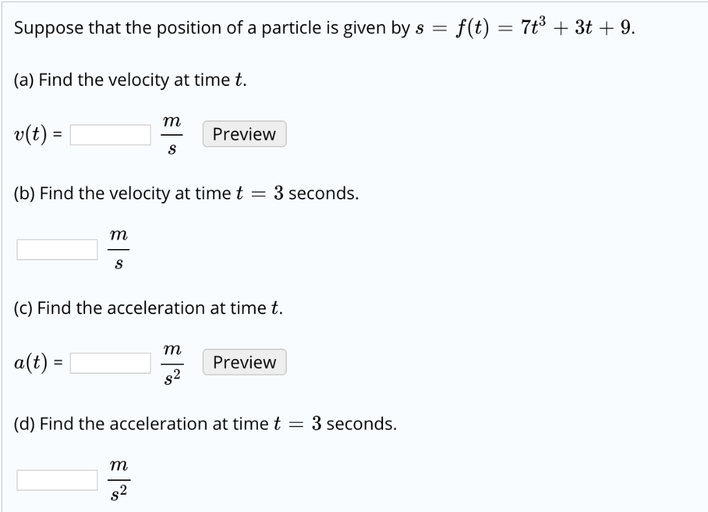 Solved Suppose that the position of a particle is given by s | Chegg.com