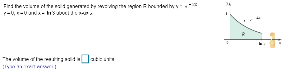 Solved Find the volume of the solid generated by revolving | Chegg.com