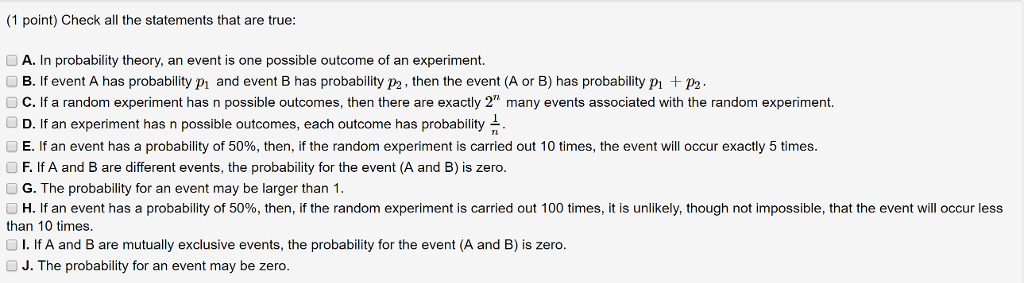 Solved (1 point) Check all the statements that are true A. | Chegg.com