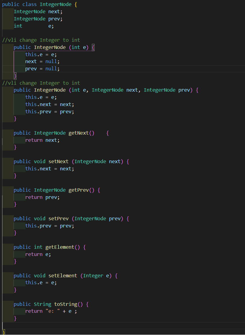 Solved public class IntegerNode { IntegerNode next; | Chegg.com