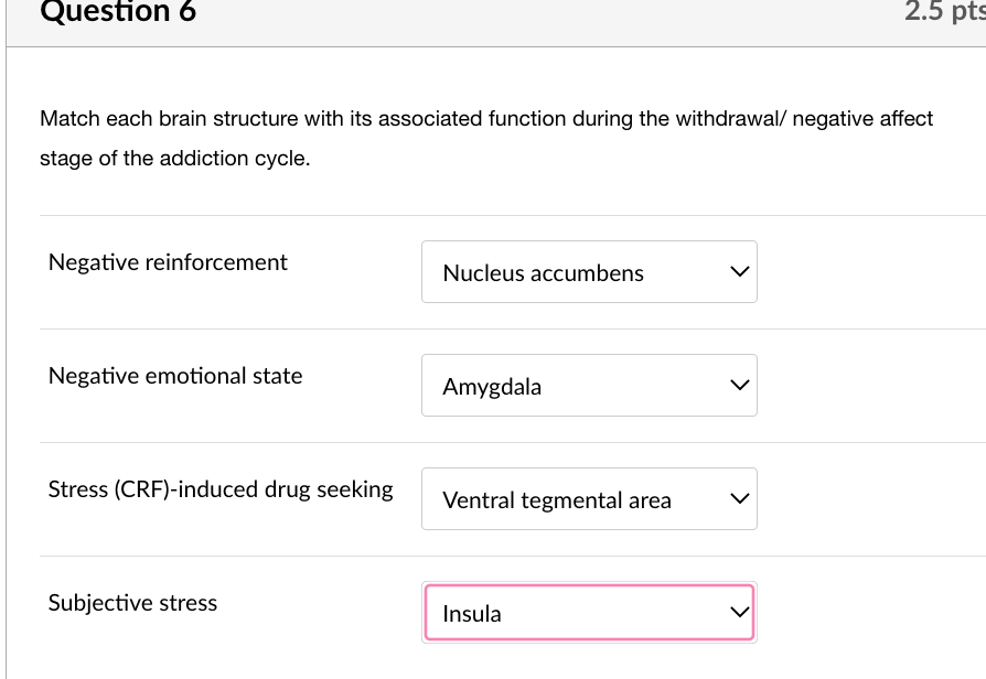 Solved Match each brain structure with its associated | Chegg.com