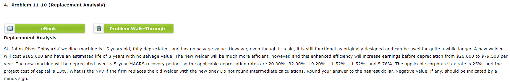 Solved Problem 11-10 (Replacement Analysis)Replacement | Chegg.com