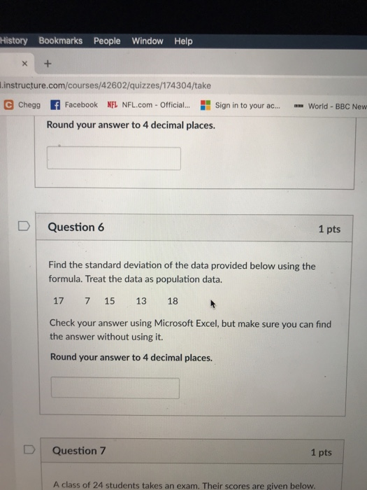 Solved Round your answer to two decimal places. Question 5 1 | Chegg.com