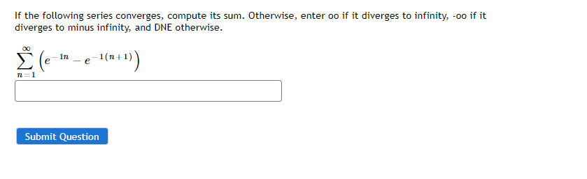 Solved If the following series converges, compute its sum. | Chegg.com