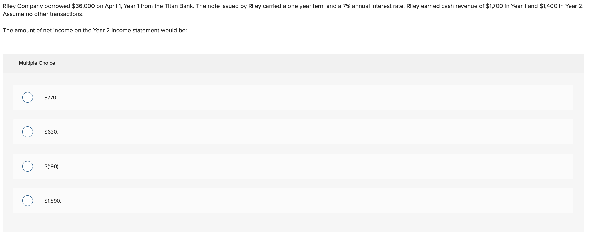 Solved Riley Company borrowed $36,000 on April 1, Year 1 | Chegg.com