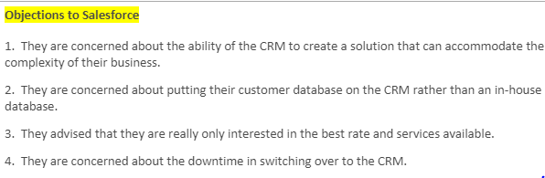 Solved Your Role at Salesforce You are a team of sales | Chegg.com