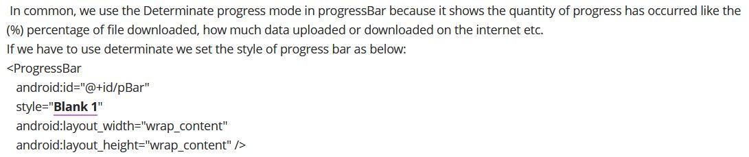 Solved In common, we use the Determinate progress mode in | Chegg.com
