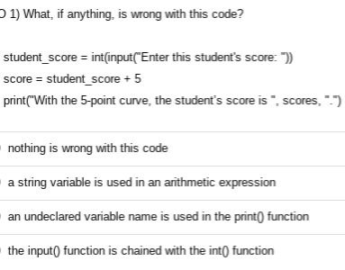 Solved (CO 1) What, if anything, is wrong with this code? | Chegg.com