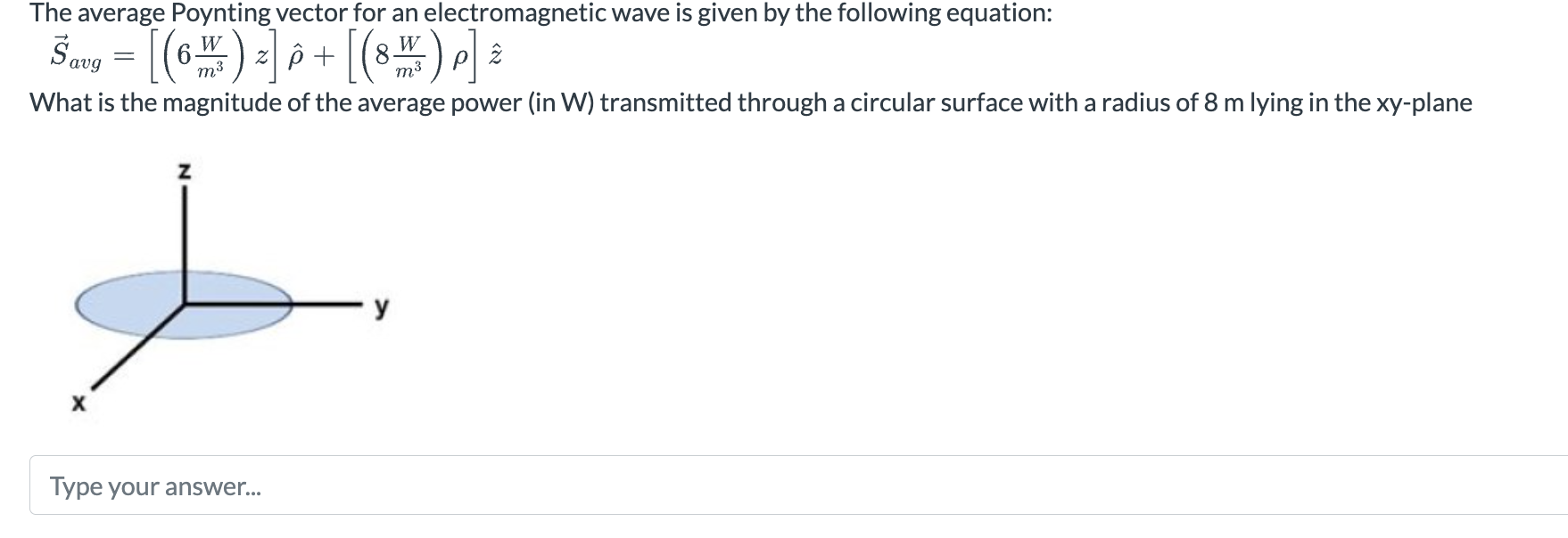 Solved The average Poynting vector for an electromagnetic | Chegg.com