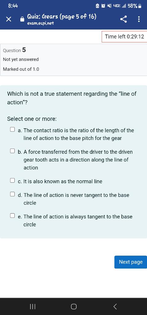 Solved Which is not a true statement regarding the "line of | Chegg.com