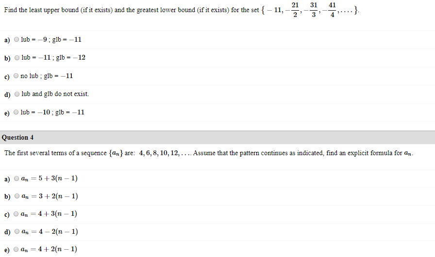 Solved 21 Find the least upper bound (if it exists) and the | Chegg.com