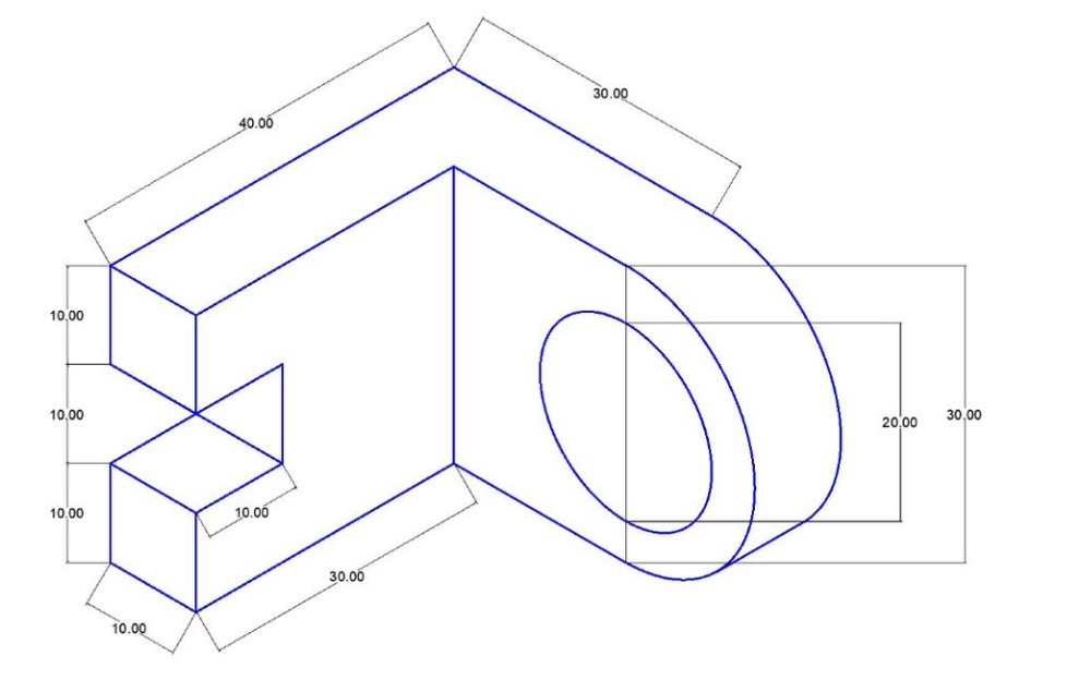Solved Draw the Front, Top and Side view of the following | Chegg.com