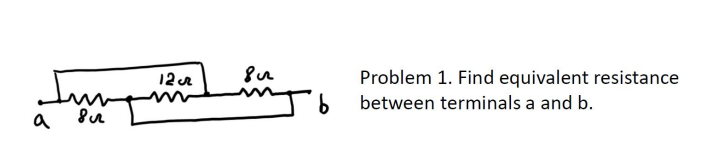 Solved Problem 1. Find equivalent resistance between | Chegg.com