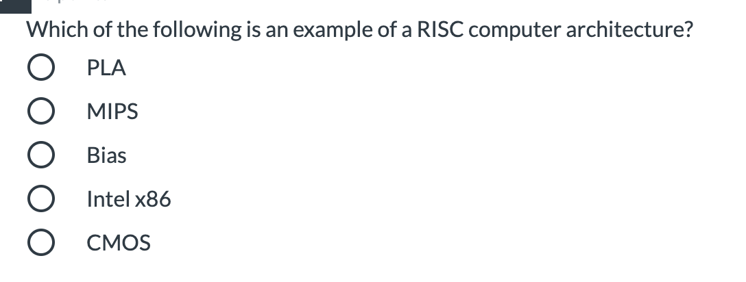 Solved Which of the following is an example of a RISC | Chegg.com