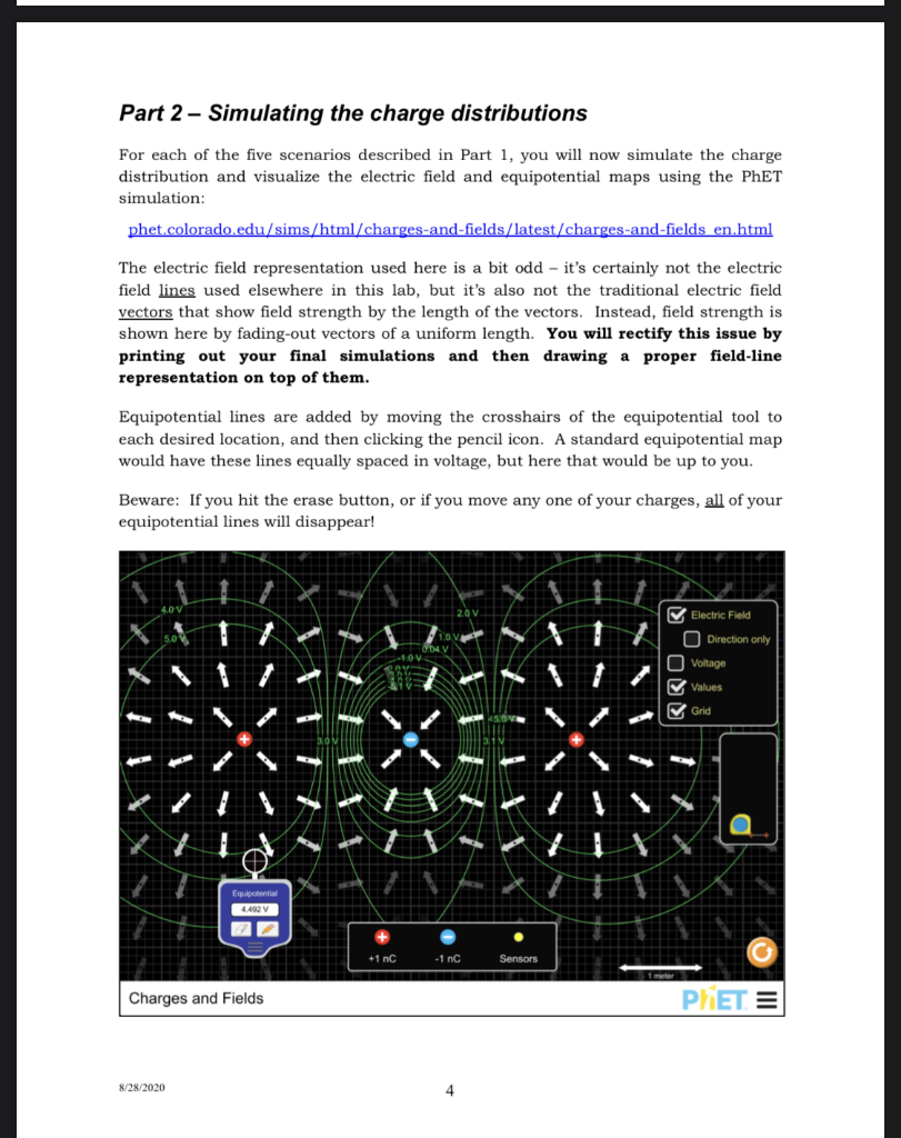 Solved Part 2 - Simulating the charge distributions For each | Chegg.com
