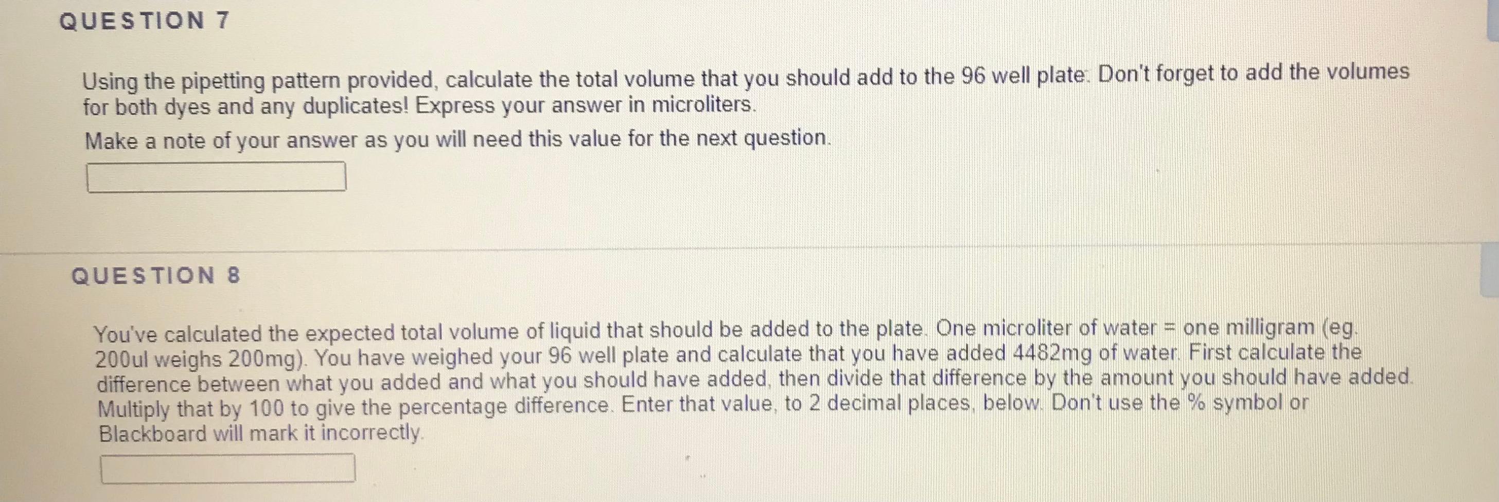 จ 11 I IDDU QUESTION 7 Using the pipetting pattern | Chegg.com