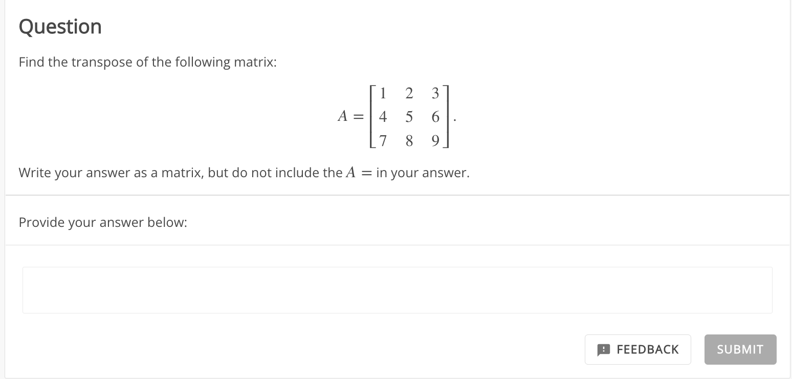 Solved Transposing a Matrix and Finding the Dual of a Linear | Chegg.com