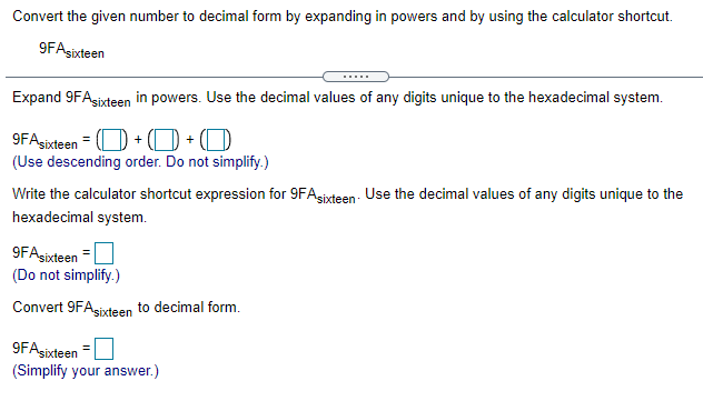 Solved Convert the given number to decimal form by expanding | Chegg.com
