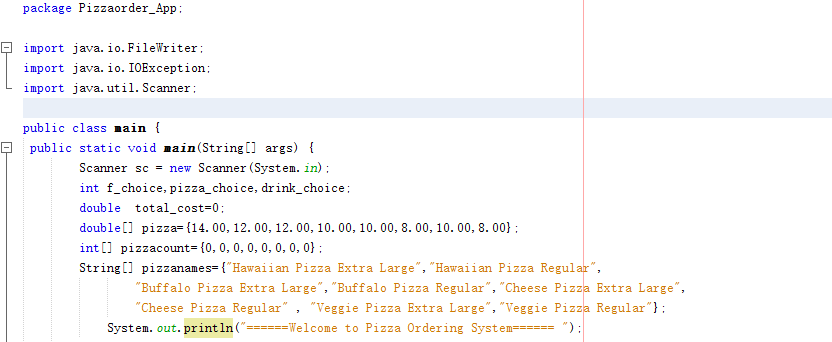Solved package Pizzaorder_App: import java.io.FileWriter: | Chegg.com