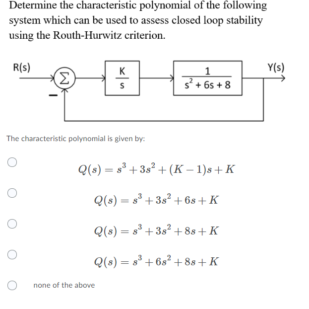 Solved Determine the characteristic polynomial of the | Chegg.com
