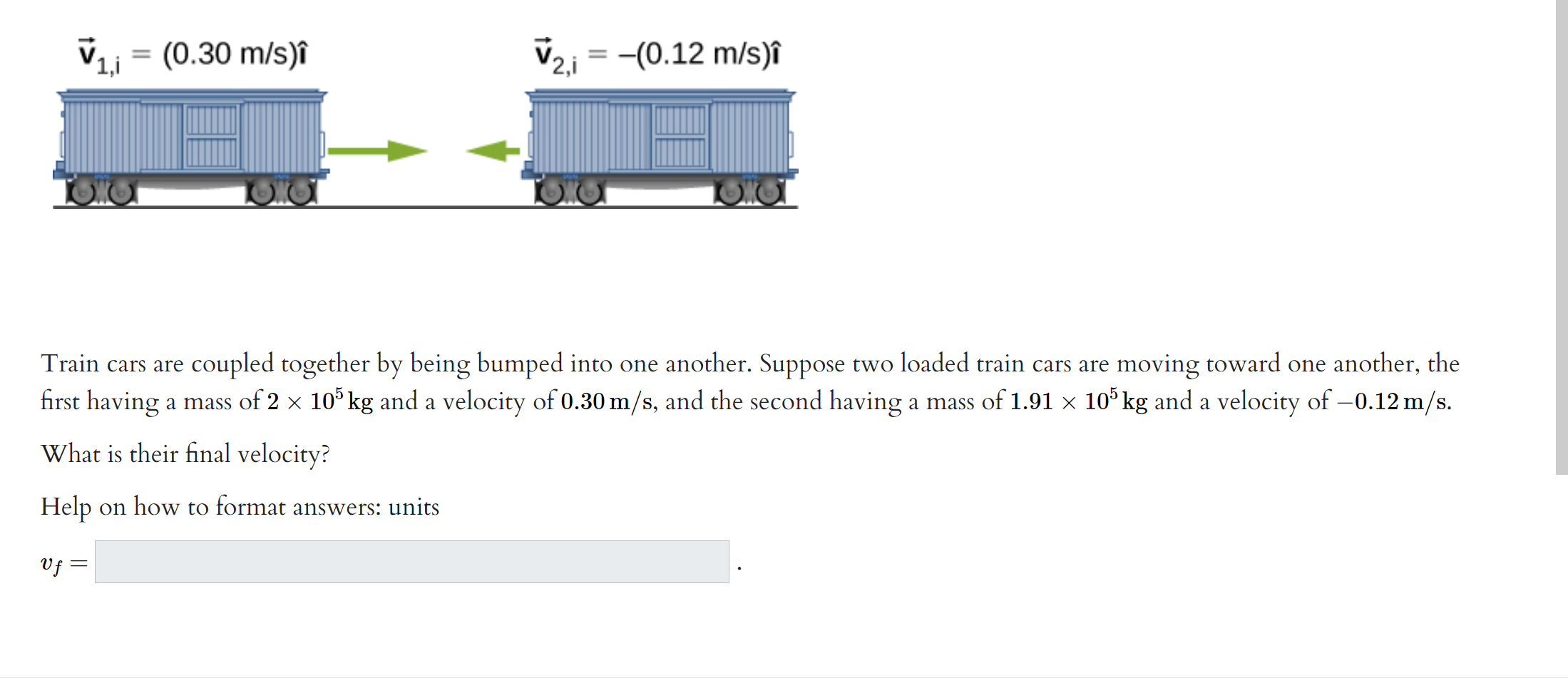 Solved Train cars are coupled together by being bumped into | Chegg.com