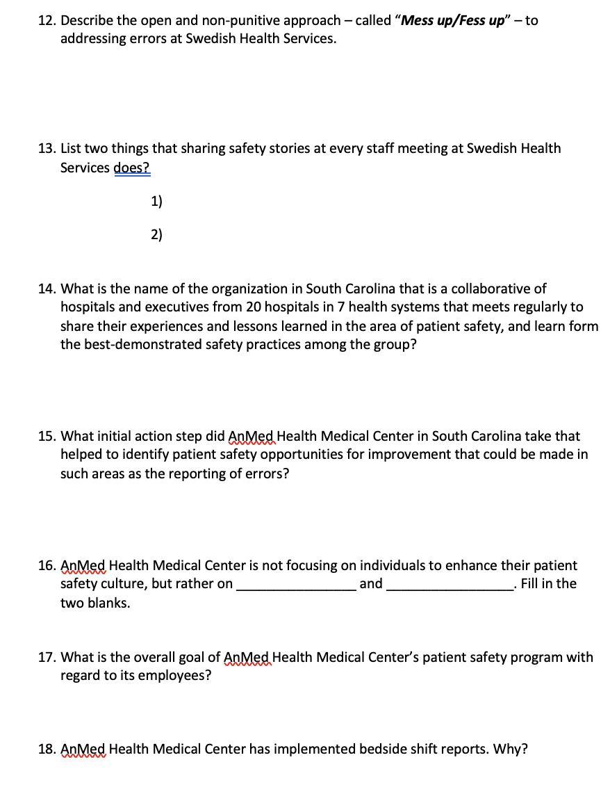 Solved 12. Describe the open and non-punitive approach - | Chegg.com