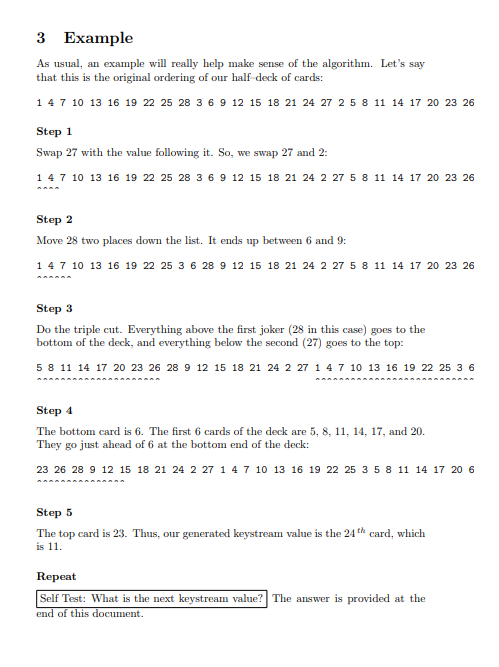 2 Generating Keystream Values The hard part of | Chegg.com
