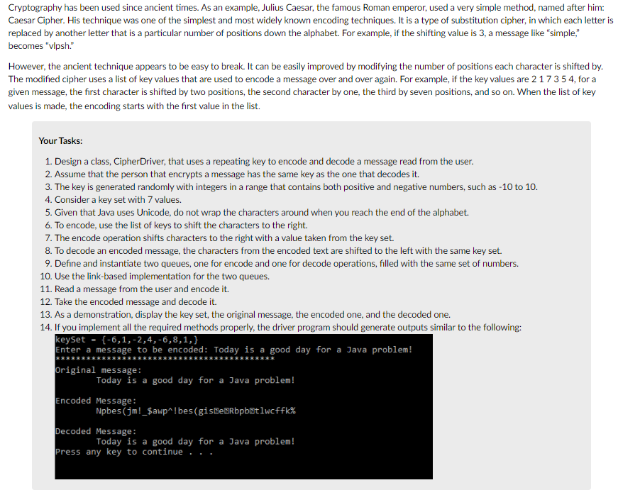Cryptography has been used since ancient times. As an | Chegg.com