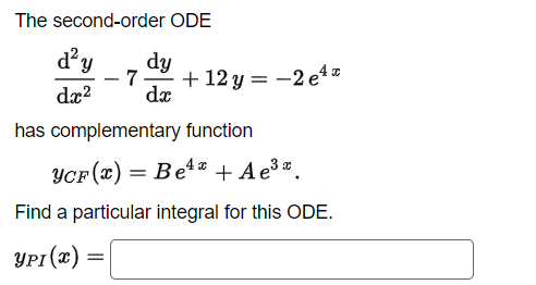 Solved The second-order ODE \\[ \\frac{\\mathrm{d}^{2} | Chegg.com