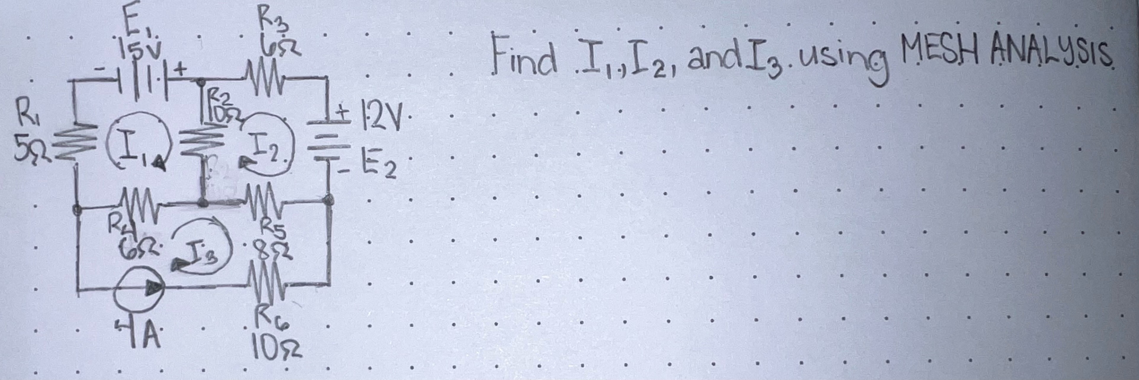Solved Find I1,I2, and I3 using MESH ANALYSSIS | Chegg.com