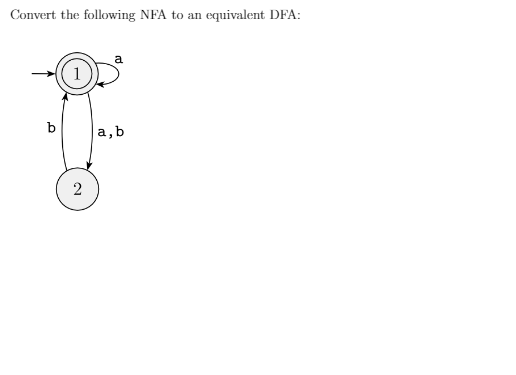 Solved Convert the following NFA to an equivalent DFA: | Chegg.com