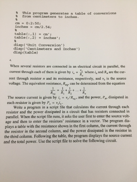 Solved 8 This program generates a table of conversions 8 | Chegg.com