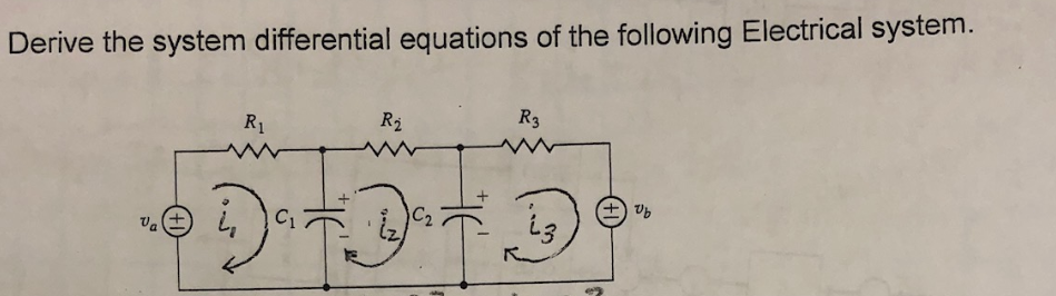 Solved Derive the system differential equations of the | Chegg.com