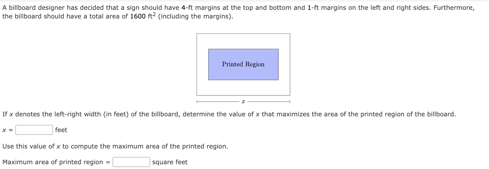 Solved A rectangular field is to be enclosed by 240 feet of | Chegg.com