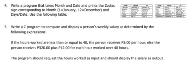 Solved 4. Write a program that takes Month and Date and | Chegg.com