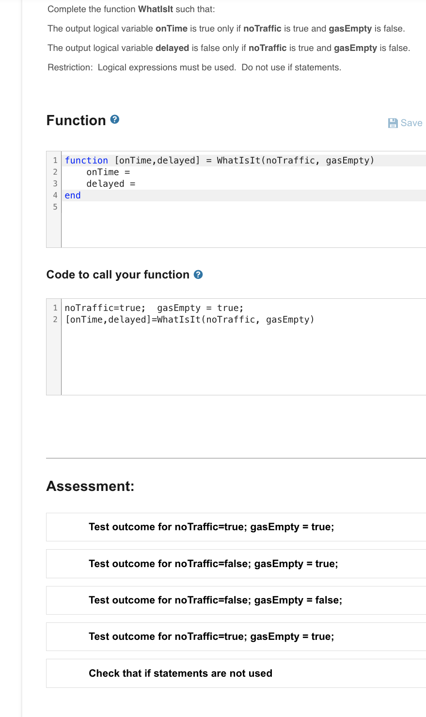 Solved Complete the function WhatlsIt such that:The output | Chegg.com