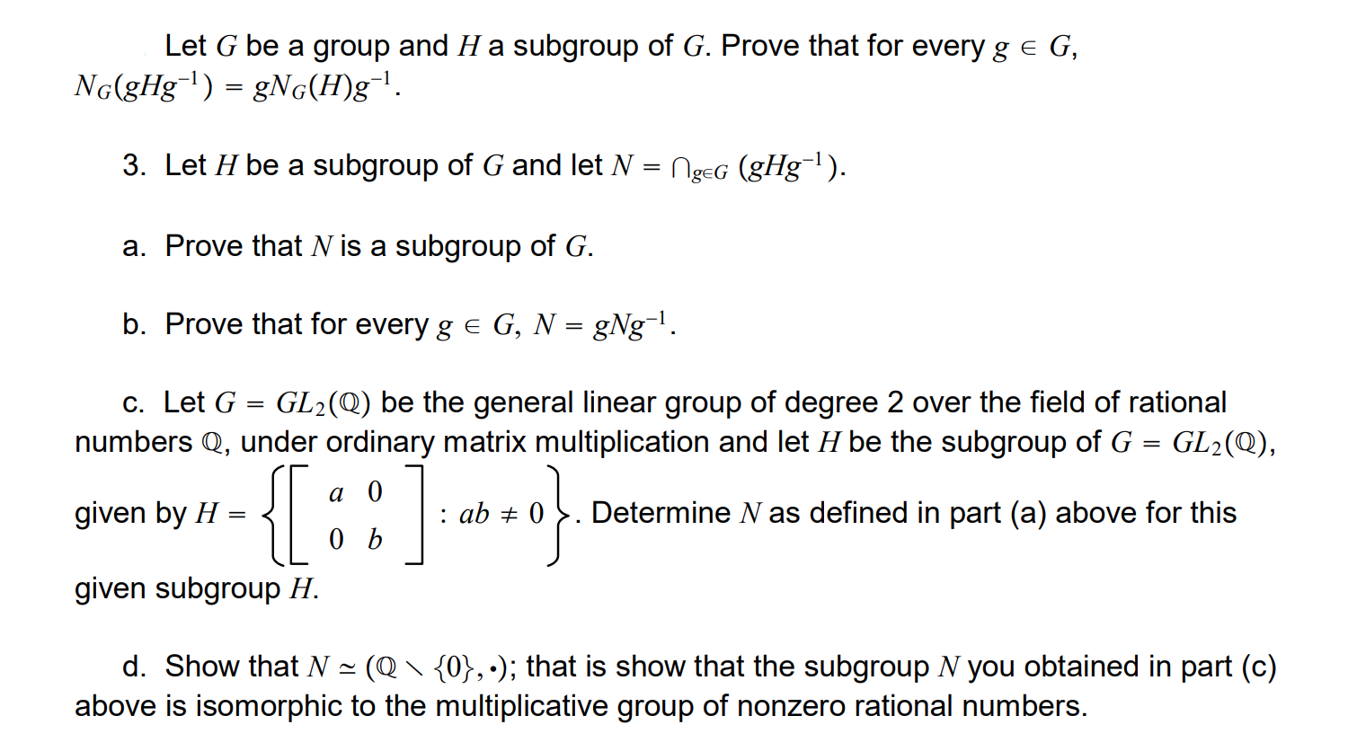 Solved Let G be a group and H a subgroup of G. Prove that | Chegg.com