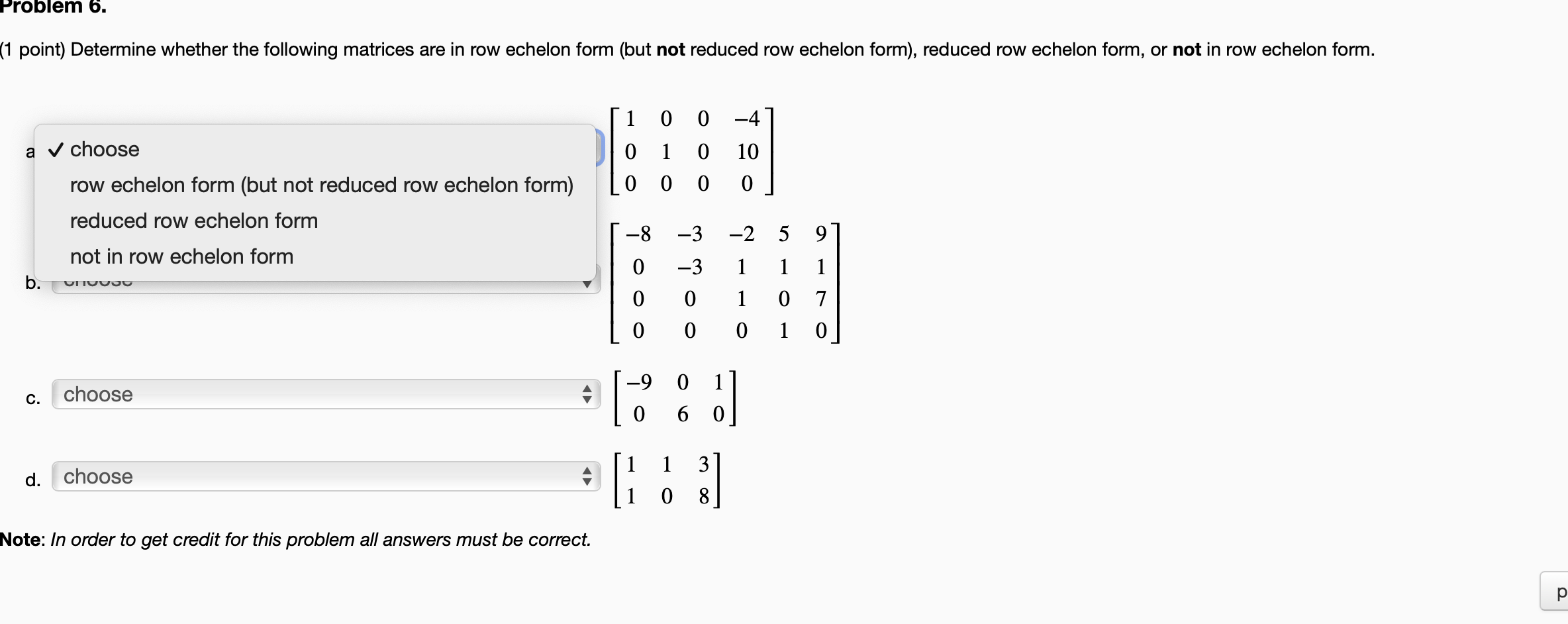 Solved Problem 6 1 Point Determine Whether The Following 