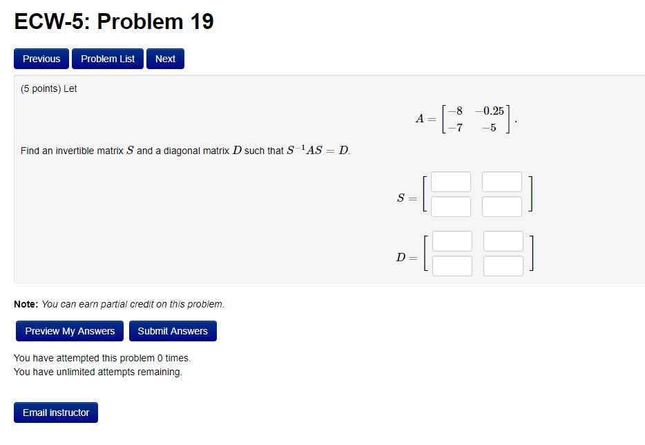 Solved ECW-5: Problem 19 Previous Problem List Next (5 | Chegg.com
