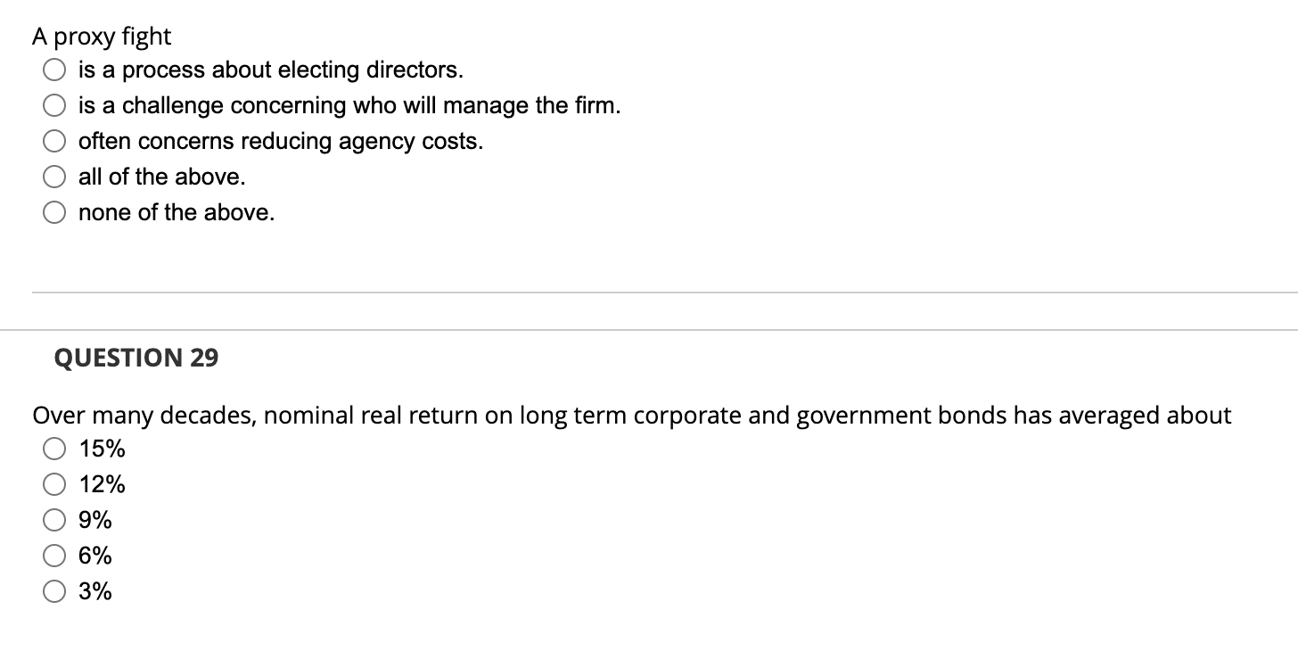 Solved A proxy fight is a process about electing directors. | Chegg.com